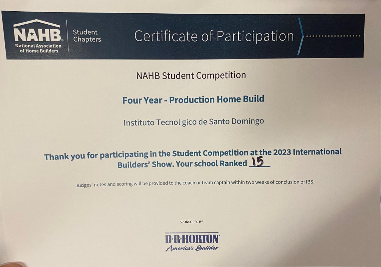 Intecianos alcanzan posición 15 en competencia de construcción más ...